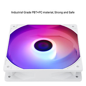 Thermalright TL-C12CW-S X3 CPU Fan 120mm White ARGB Case Cooler, 4pin PWM Silent Computer Cooling Fan with S-FDB Bearing Included, up to 1550RPM（3 Quantities）
