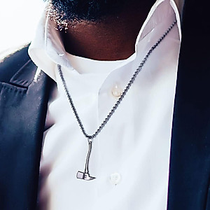 PicturesOnGold.com 14k Yellow Gold Personalized Firefighter Axe with Your Number