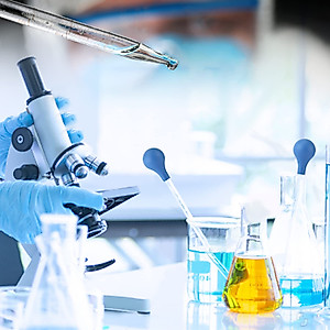 MRXBN 10ml Glass Pipettes Dropper, Lab Graduated Dropper for Liquid Essential Oil, Glass Transfer Pipette with Rubber Bulb and Cleaning Brush (2 pieces)