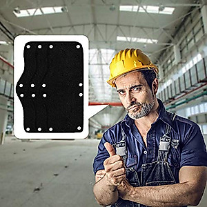 SUBANG 10 Pieces Cotton Hard Hat Sweatband Snap-on Sweatband Cloth Washable Hard Hat Liner for Safety Accessories, Black