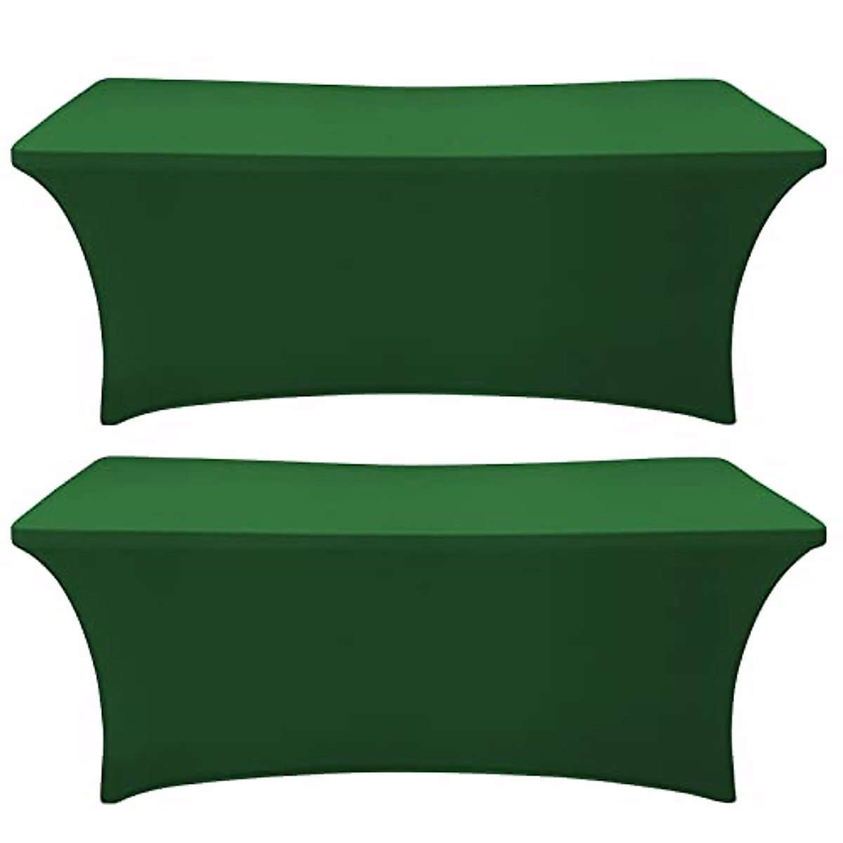 SEPARO -2 Pack, 6 ft Spandex Table Cover Fitted Rectangular Tablecloth Stretchable Fabric Lycra Tablecloth Wrinkle-Free for Party Dj Tradeshows Banquet Weddings Cocktail