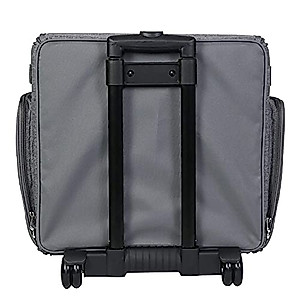 Everything Mary Deluxe Rolling Craft Case, Heather - Papercraft Scrapbook Tote Bag w/Wheels for Scrapbooking & Art - Travel Organizer Storage for IRIS Boxes - for Teachers & Medical