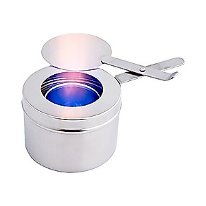 Restaurantware Stainless Steel Chafer Wick Fuel and Sterno Canned Heat Holder with Safety Cover: Perfect for Buffets and Catering Events - Fits Canisters up to 8-OZ - 1-CT