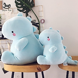 voyageboat Dinosaur Stuffed Animals, Dinosaur Plush Hugging Pillow Toys Gifts for Birthday, Valentine, Christmas (Blue, 23.6")