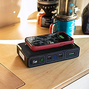 HALO Bolt Wireless Laptop Power Bank - 44400 mWh Portable Phone Laptop Charger Car Jump Starter with AC Outlet and Car Charger, Rose Gold