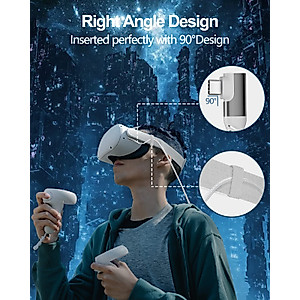 Deegotech Link Cable 16FT Compatible with Oculus Quest 2/Quest Pro, Durable Nylon Braided USB 3.0 to USB C Cable, 5Gbps Data Transfer & Fast Charging for VR Headset, Gaming PC Steam, White(5m)