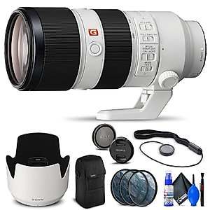 Sony FE 70-200mm f/2.8 GM OSS Lens (SEL70200GM) + Filter Kit + Lens Cap Keeper + Cleaning Kit + More (Renewed)
