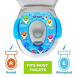 Nickelodeon Baby Shark "Sharktastic" Soft Potty Seat and Potty Training Seat - Soft Cushion, Baby Potty Training, Safe, Easy to Clean