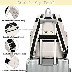 Bluboon Laptop Backpack Women Men 15.6 Inch College Backpack with Charge Port School Bookbag Waterproof Casual Daypack Backpack for Travel Work