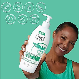 Curel Fragrance Free Comforting Body Lotion, Body and Hand Moisturizer for Dry, Sensitive Skin, 13 Ounce, with Advanced Ceramide Complex, Repairs Moisture Barrier