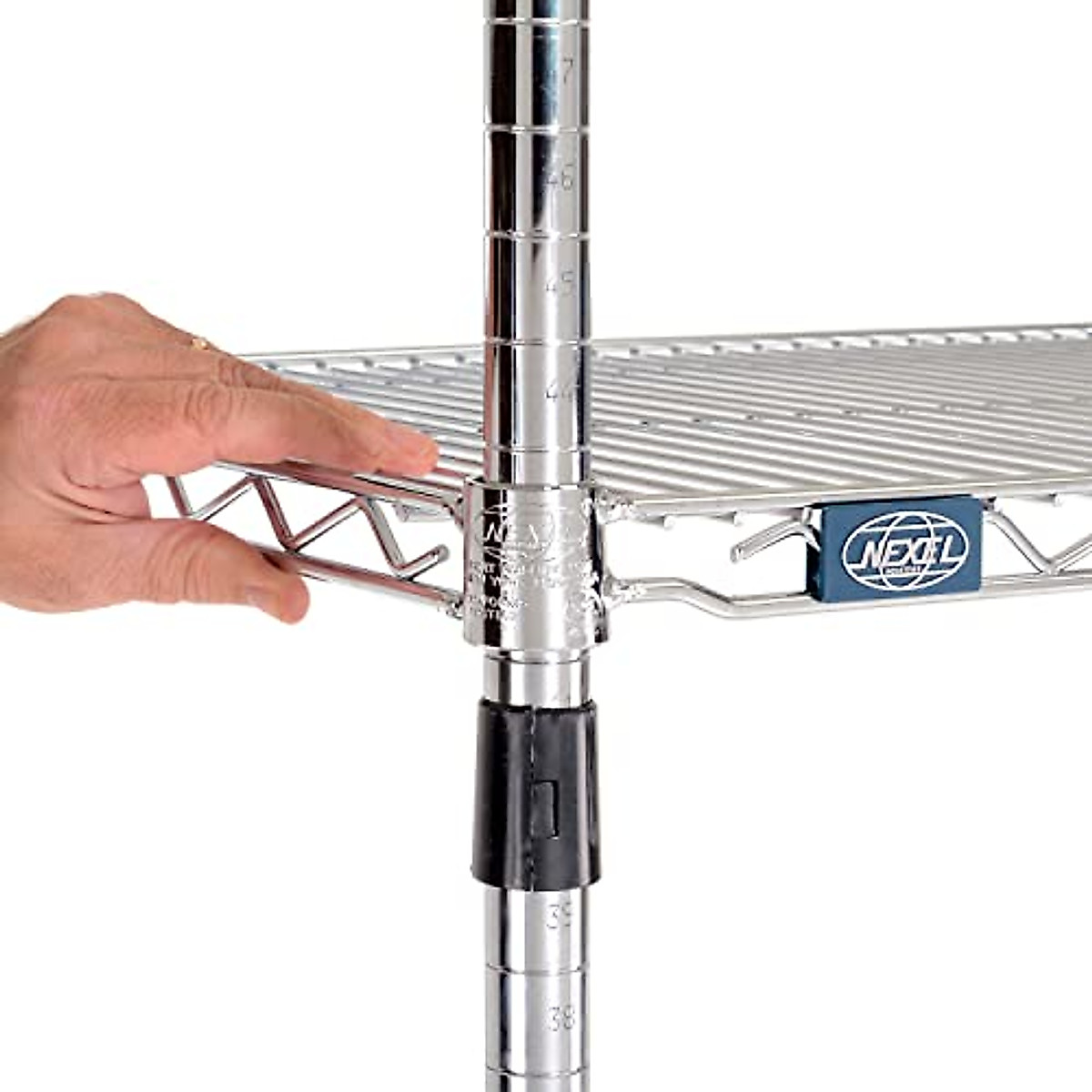 Nexel Chrome Wire Shelving, 42"W X 18"D x 54"H