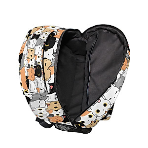TropicalLife Cute Cats Kitten Pattern Backpacks Travel Laptop Backpack Elementary Book Bag Casual Daypack for Teen Girls Boys Women School