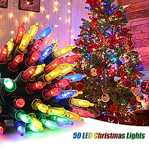 CREPRO 2 Pack Christmas String Lights, 16 FT 50 LED Battery Operated String Lights Waterproof Mini Christmas Lights Outdoor and Indoor for Xmas Tree Garden Yard Home Wedding Party Patio