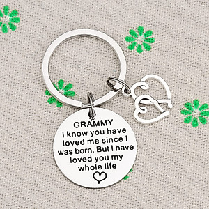 AHAETH Grammy Gift Keychain Best Grammy Ever Key Chains for Women Worlds Best Grammy Charm Keyring Grammy Keychain