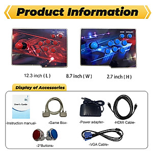 Akaxi Pandora Box Console 29800 Arcade Games in 1,Retro Game Machine for TV PC Projector, Supports Up to 4 Players, Full HD Output, Search, Save, Hide, Favorites List (29800 Games Separate)