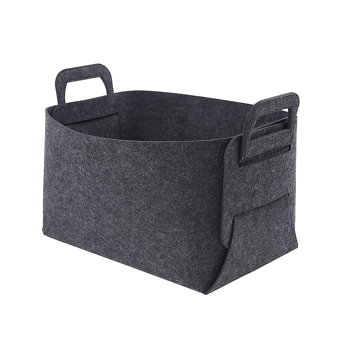 FATSINDE Reeonice YRMT Foldable Felt Storage Basket with Handles Collapsible Fabric Storage Bin Cube Container Organizer for Nursery,Office,Bedroom,Baby-Clothes Toys Blanket Organizing
