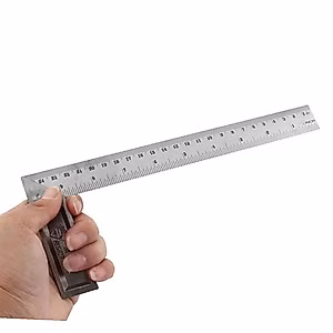 New Lon0167 Engineers 25cm Featured 90 Degrees Angle reliable efficacy Stainless Steel Try Square Scale Ruler Measurement Tool(id:6a0 97 ae f47)