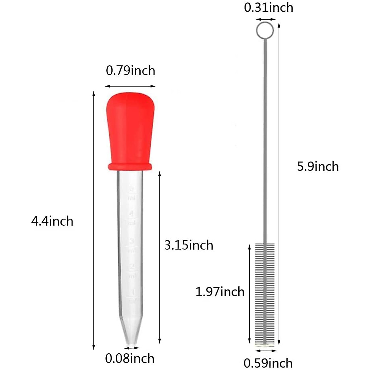 10 Pcs 5ml Liquid Droppers & 2 Brushes,Silicone and Plastic Pipettes Transfer Eyedropper with Bulb Tip for Candy Molds,Childhood,Pet,Crafts Projects- 10 Colors