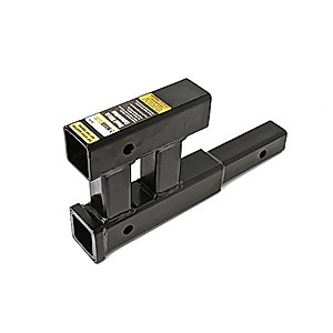 MaxxHaul 70070 Trailer Hitch - Dual Tow Hitch Extension Reciever - 4000 lbs. GTW Capacity , Black , Size: 2 inch