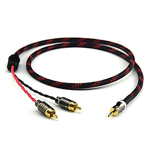 STRNG HiFi 3.5mm to Audio Cabler PC Mobilephone Amplifier Interconnect 3.5 Cable (Color : Black, Size : 2m)