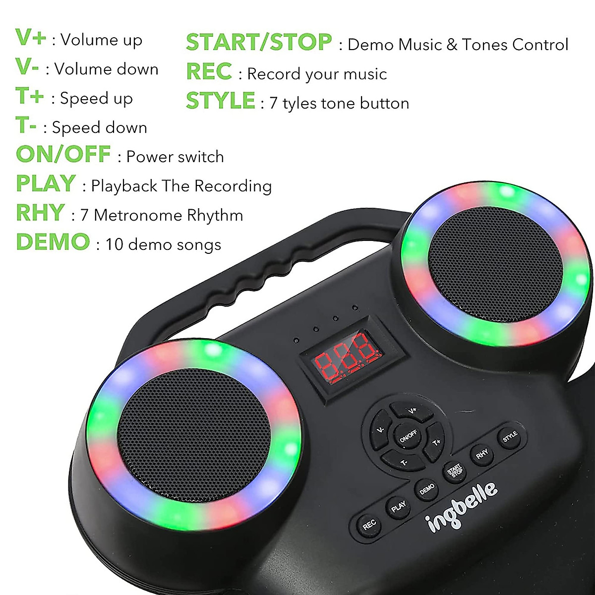 Electronic Drum Set, 9 Drum Pads, Roll up Electric Drum Set with Headphone Jack, Built-in Dual Speaker, Drum Stick, Foot Pedals, Best Gift for Christmas Holiday Birthday