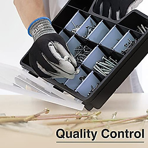 KAYGO Work Gloves PU Coated-12 Pairs, KG15P,Nylon Lite Polyurethane Safety Work Gloves, Gray Polyurethane Coated, Knit Wrist Cuff,Ideal for Light Duty Work (Large, Black)