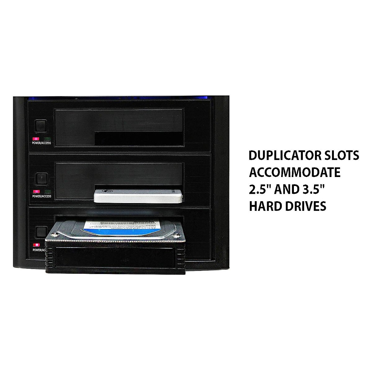 Systor 1:3 HDD/SSD Hard Drive Duplicator - 9GB/Min - Standalone Copier & Eraser/Sanitizer for Multiple SATA 3.5 Disk & 2.5 Solid State Drives - Copy Speeds of up to 150MB/Sec (SYS203HS-DP)