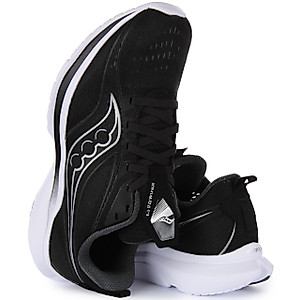 Saucony Women's Kinvara 13 Running Shoe, Black/Silver, 11.5 Wide