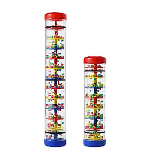 Rainmaker 8 inch Mini Rainstick for Babies Rattle Tube Rain Stick Shaker Music Sensory Auditory Instrument Toy for Baby Child Girl (8 inch)