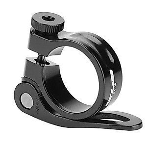 Yosoo Health Gear Seatpost Clamp, Quick Release Bike Seat Clamp, Bike Seat Post Locking Clamp, 31.8mm Aluminium Alloy Locking Clamp, Mountain Bike Seat Clamp(Black)