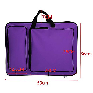 Children Water-Resistant Artist Portfolio Carry Shoulder Bag with Adjustable Strap 8K Drawing Board Backpack Tote Sketch Pad Art Board Bag Art Supplies Storage Tote Bag Durable Oxford Portfolio Case