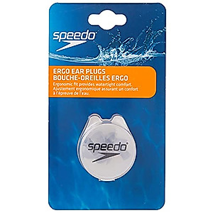 Speedo Unisex-Adult Swim Training Ergo Ear Plugs Silver