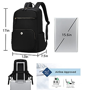 QHRIDS Travel Laptop Backpack 15.6 Inch Anti Theft Work Laptop Bag Large College Water Resistant Casual Daypacks Business Hiking Computer Backpacks for Women