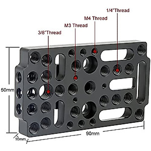 NICEYRIG Switching Plate Camera Cheese Easy Plate Applicable Railblocks, Dovetails, Short Rods