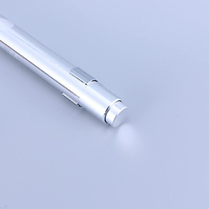 2pcs Penlight with Pupil Gauge, LED Penlight for Nurses, Reusable Medical Pen Light with Pupil Gauge and Ruler for Student Doctors, Yellow+ Silver