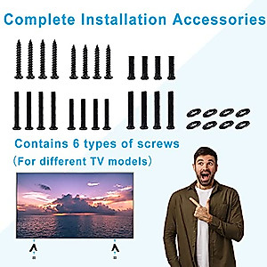 TV Stand Base TV Legs Compatible with TCL 32 40 43 49 50 55 75 Inch 4K UHD HDR Roku Smart TV, TV Stand Legs for TCL TV Model 32S330, 40S303, 43S423, 49S403, 50S425, 55S421, 65S425, 75S435