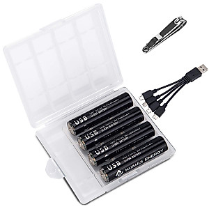 HuaHui Energy AAA(4Pack) Rechargeable Batteries 4 Pack, 600mAh 1.5V Constant Voltage