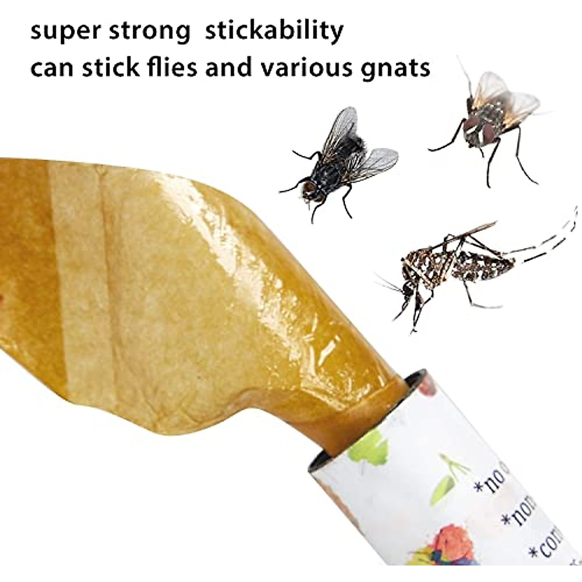Stingmon 20 Rolls Sticky Fly Strips, Fly Traps for Indoor, Fly Traps Outdoor, Fruit Fly Glue Traps, Fly Ribbon Fly Paper Fly Tape Fly Catcher Killer for Gnat
