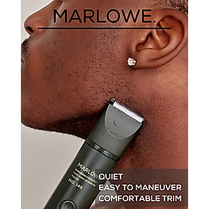 MARLOWE. No. 145 Body Hair Trimmer for Men, Forest Black, Lightweight Waterproof Personal Groomer, Ceramic Blades, Adjustable Comb Lengths & Rechargeable Battery for Head to Toe Male Grooming