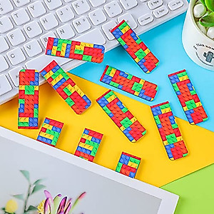 32 Pcs Magnetic Bookmark, Funny Building Block Magnetic Bookmark for Kids, Boys Brick Page Book Marker Clip for Teacher, Double Sided Book Accessories Bookmarks for Book Lovers