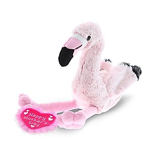 DolliBu Happy Mother's Day Super Soft Plush Pink Flamingo Doll Figure - Cute Stuffed Animal with Pink Heart Message for Best Mommy, Grandma, Wife, Daughter - 8" Inches