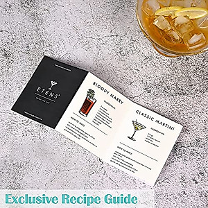 ETENS Cocktail Shaker Set Stainless Steel & Bar Set, Bartender Kit Mixology Drink Mixer, Bartending Tools Gifts: Martini Shaker 24oz, Muddler, Strainer, Measuring Jigger, Alcohol Pourer, Mixing Spoon