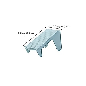 LIFKOME Double Layer Shoe Tray Sneaker Rack Clear Shoe Rack Shoes Slots Rack Closet Shoes Organizer Sneakers Holder Shoes Shelf Shoes Holder Shoes Stand Household Products Blue Pp 4pcs