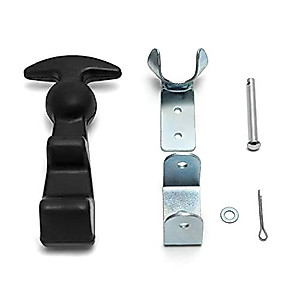 QWORK 2Packs 4.7 inch T-Handle Draw Latches with Brackets, Rubber Flexible Hood Catch t-Handle Hasp, for Tool Box, Hood, Vehicle Engine
