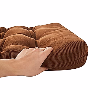 Big Hippo Adirondack Chair Cushion, Patio Rocking Chair Cushions for High Back Chair 44x19x4 inch (Brown, 1)