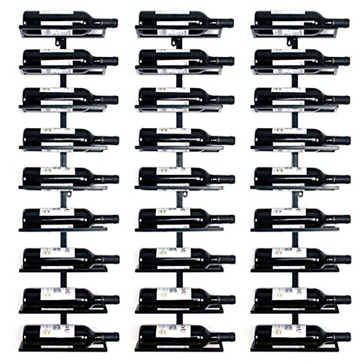 Stylish Simplicity Iron Wallmounted Wine Rack Wine Barrel Rack Wine Cellar Rack 9 Bottles, PIBM