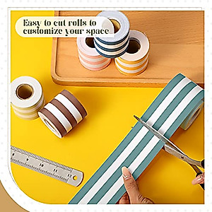 6 Rolls 196.8 ft Fall Bulletin Board Borders Thanksgiving Autumn Pumpkin Maple Leaf Mushroom Border Classroom Bulletin Trim Border for School Chalkboard Decor Office Party (Line)