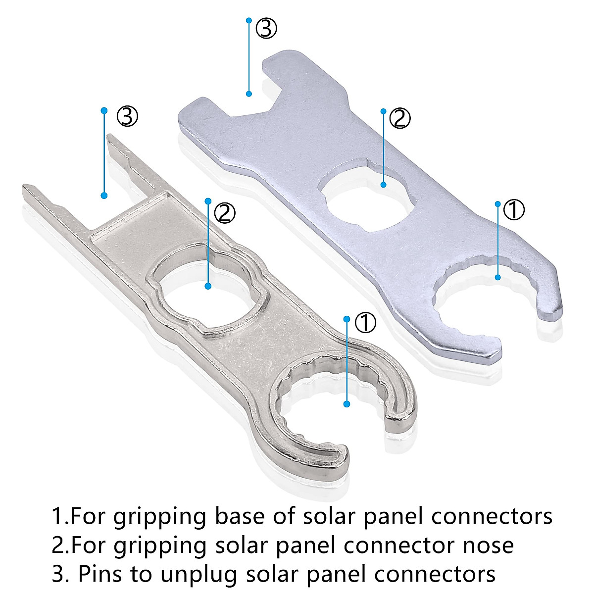 YAODHAOD Solar Panel Connector Tool Works,Disconnect Removal Solar PV Metal Spanner Wrench Crimping Tool for Solar PV System Extension Cable Kit
