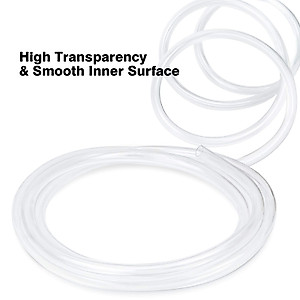 3/4" ID 1" OD Clear Vinyl Tubing - 25 Feet, 30 PSI, Flexible Plastic Tubing, BPA Free and Non-Toxic, Multipurpose Soft Tube Comes with 2 Hose Clamps