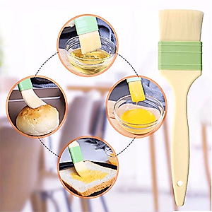 Basting Brush, Portable Pastry Brush, Food Brush for Baking, BBQ and Cooking and Grilling, Cooking Brush for Oil, Desserts Baking Kitchen Baking Cooking Gadgets